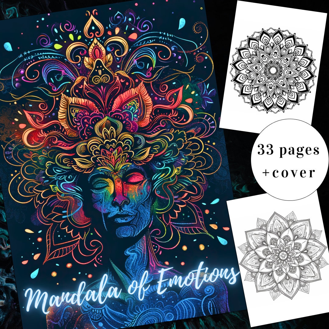 33 Mandala of Emotions Coloring Page, Mandala Coloring Book, Emotion ...