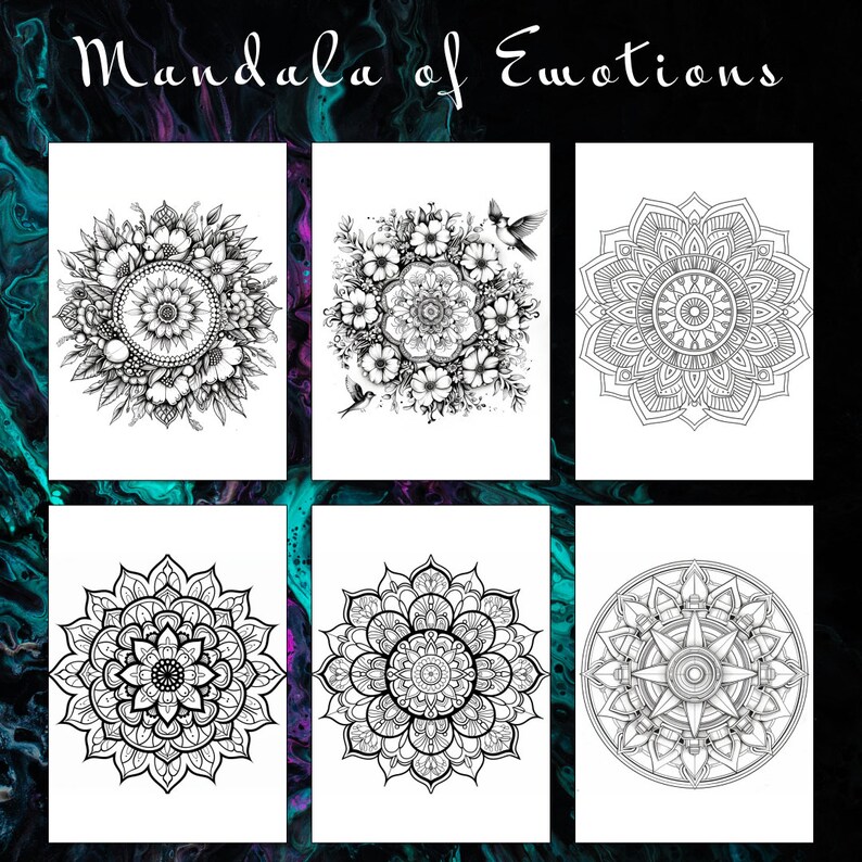 33 Mandala of Emotions Coloring Page, Mandala Coloring Book, Emotion ...