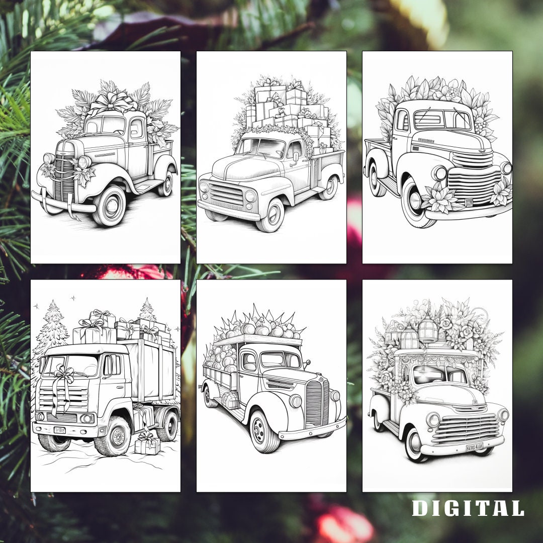 32 Christmas Truck Coloring Page, Christmas Coloring, Truck Coloring ...