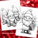 24 Christmas Gnome Coloring Page, Cute Gnome Coloring, Gnomes Coloring ...
