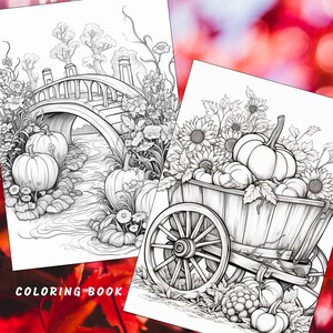 30 Autumn Pumpkins Coloring Page, Autumn Coloring, Coloring Book ...