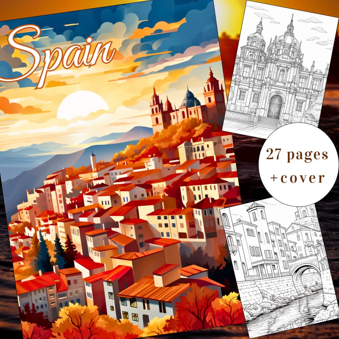 27 Spain Coloring Page, Spain Architecture Coloring, Spanish Scenes ...