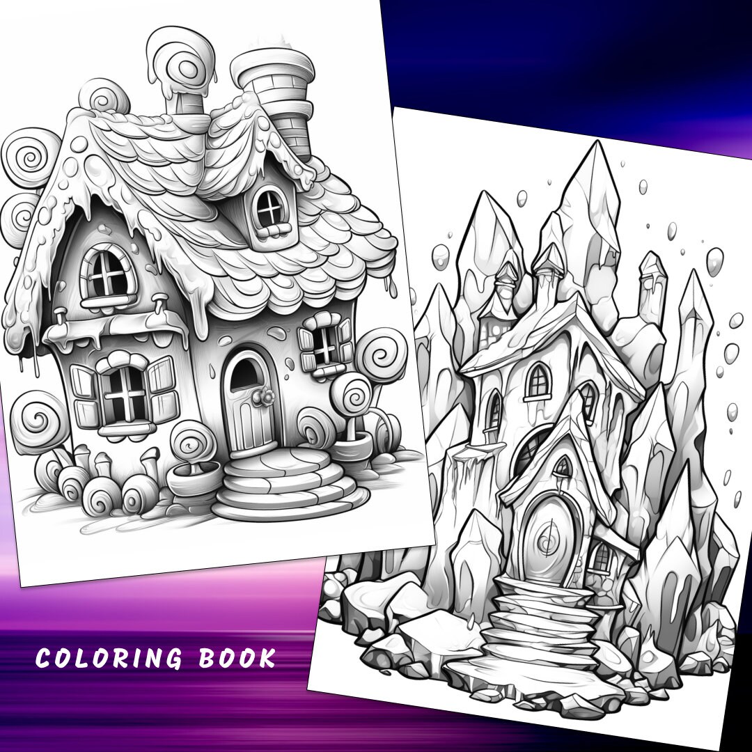 31 Fairyhouse Coloring Page, Fantasy House Coloring, Fairy Coloring ...
