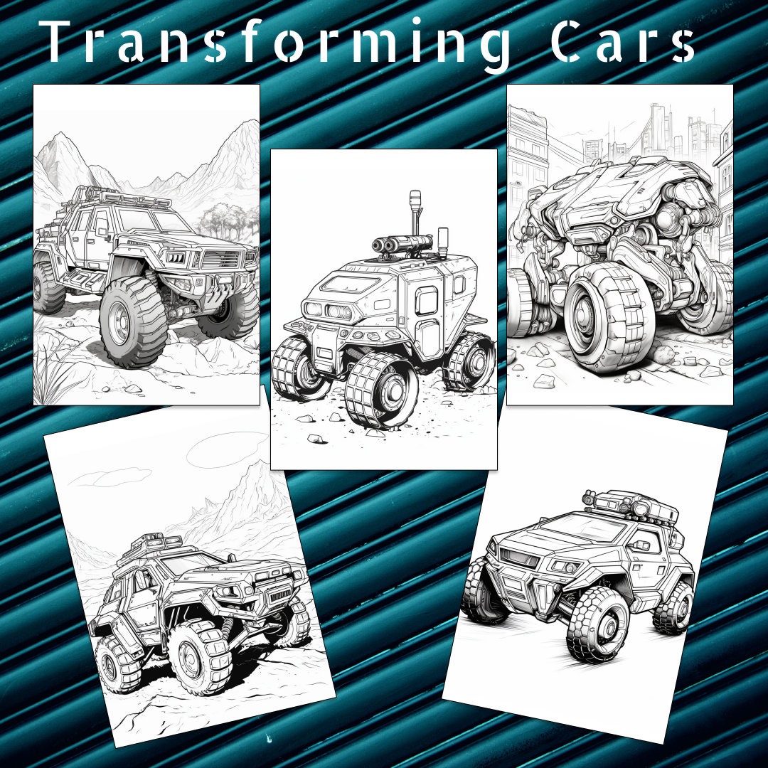 30 Car Coloring Book, Transformers Coloring Page, Transforming Cars ...