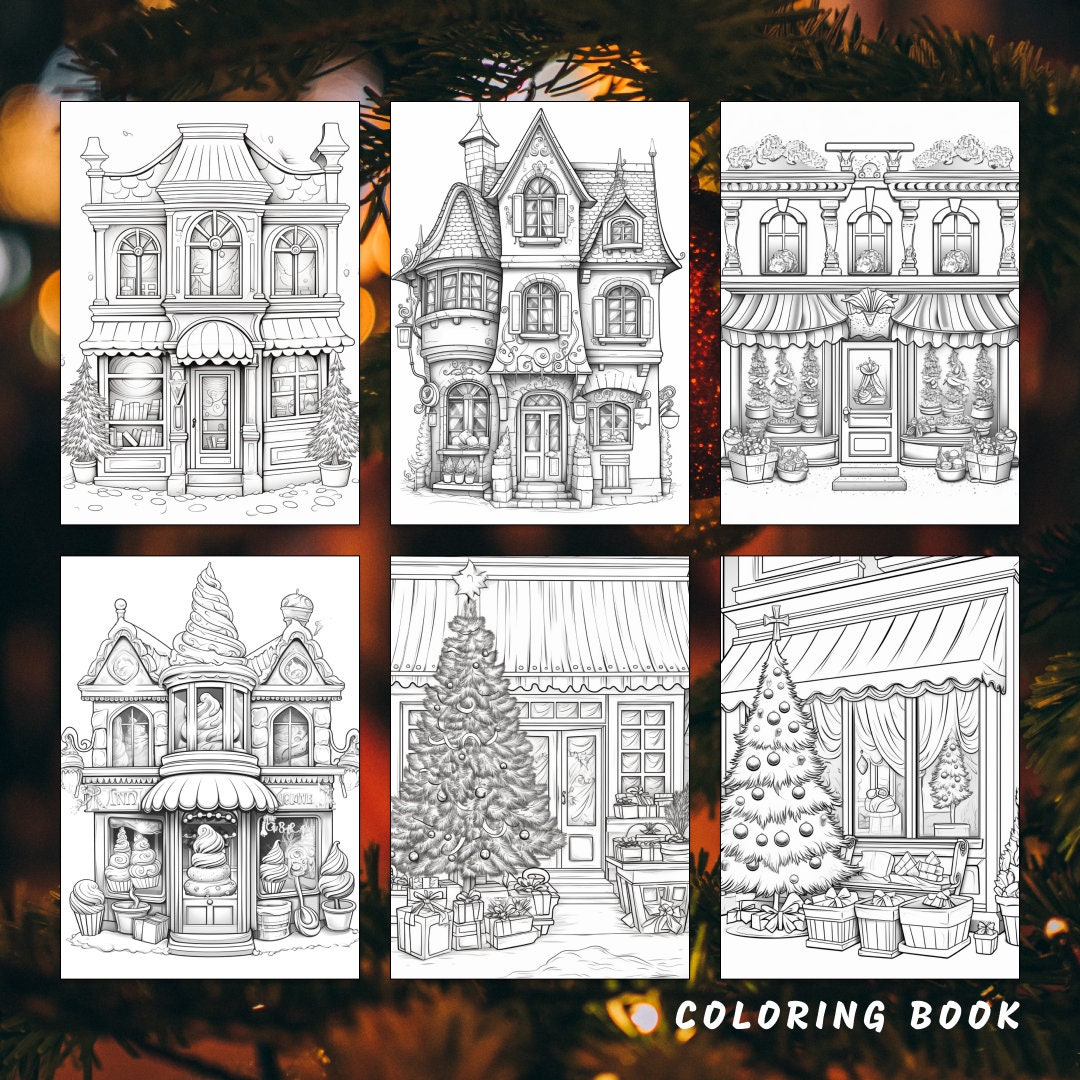 38 Winter Storefront Coloring Page, Fantasy Coloring, Winter Coloring ...