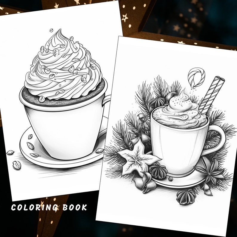 29 Winter Hot Cacao Coloring Page, Fantasy Coloring, Winter Coloring ...