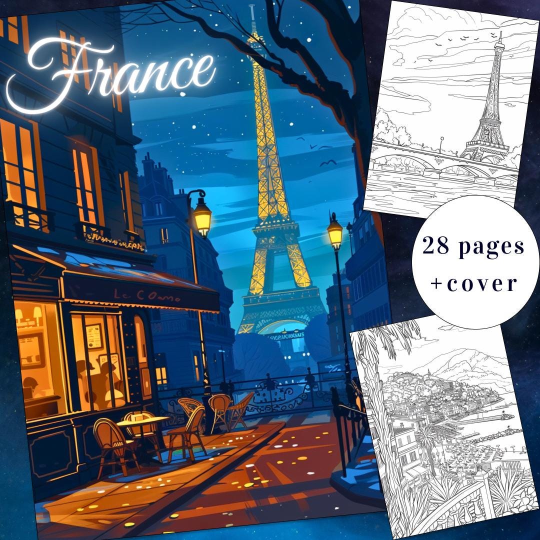 28 France Coloring Page, France Architecture Coloring, French Scenes ...