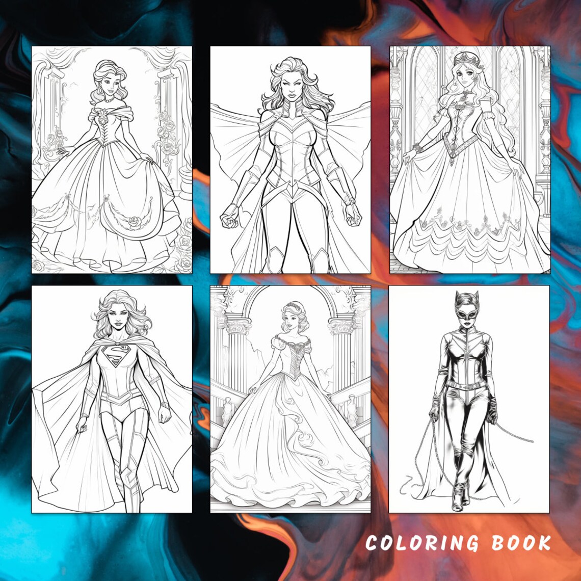 30 Lady Coloring Page, Cosplay Coloring Book, Superheroes Coloring Book ...