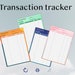 Digital Transaction Tracker, Template Planner, A4, PDF, Expense Tracker ...
