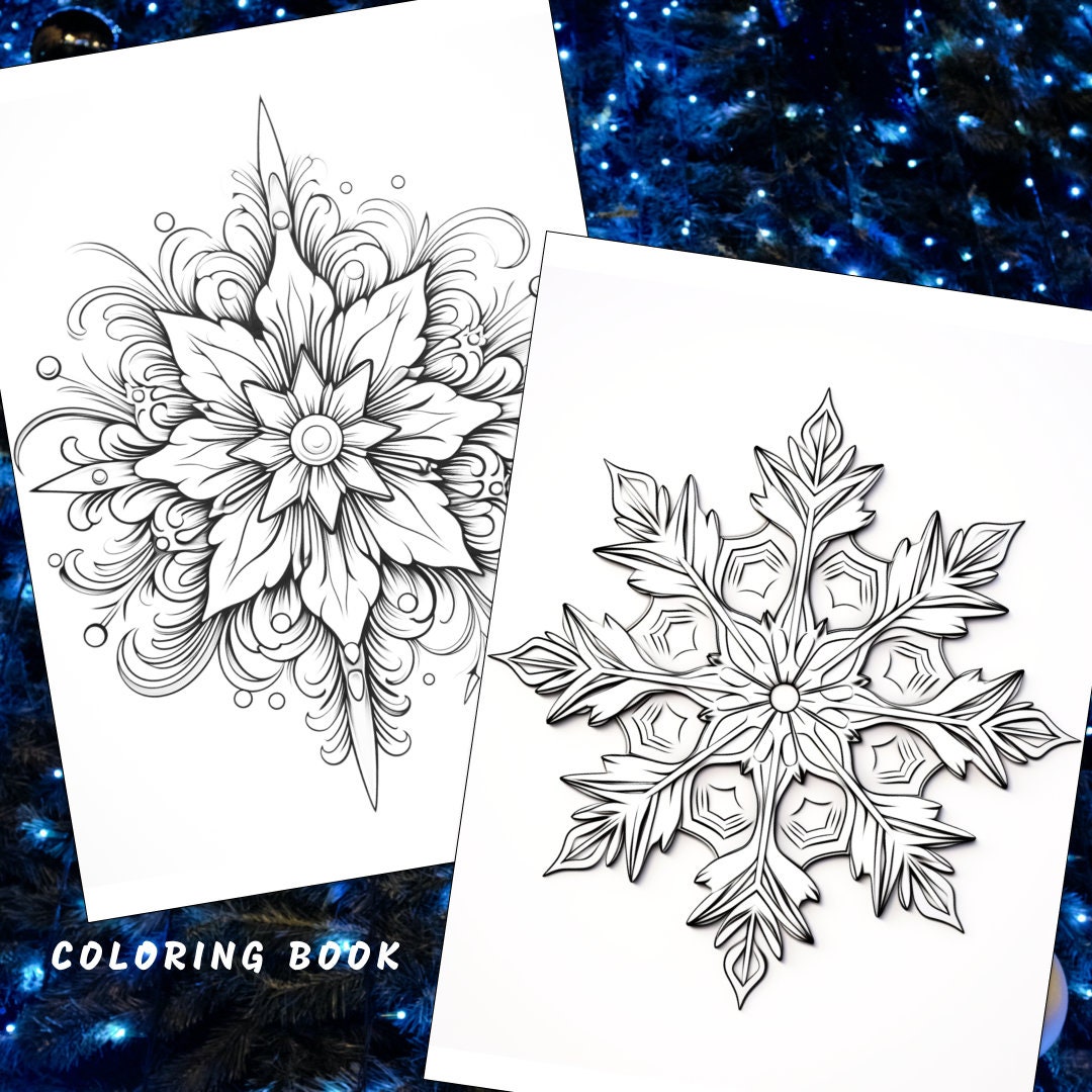 28 Snowflake Coloring Page, Fantasy Coloring, Winter Coloring Book ...