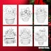 30 Christmas Cupcakes Coloring Page, Christmas Coloring,dessert ...