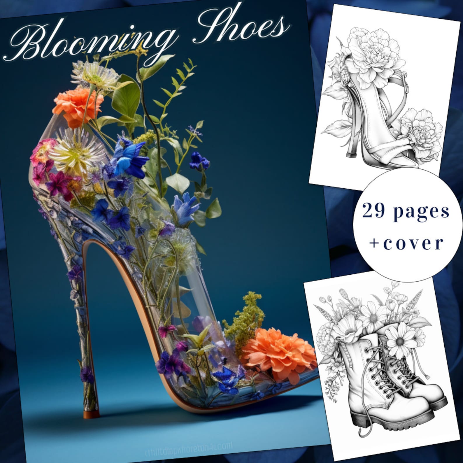 29 Blooming Shoes Coloring Page, Shoes Coloring Book, Heels Coloring ...