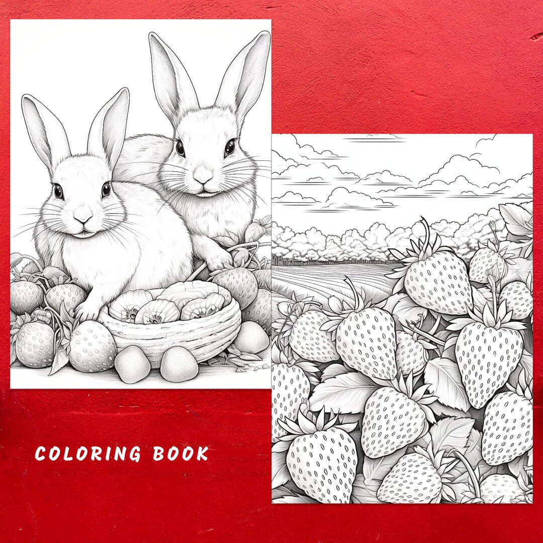 Strawberry Coloring Page, Strawberry Coloring Book, Berries, Coloring ...