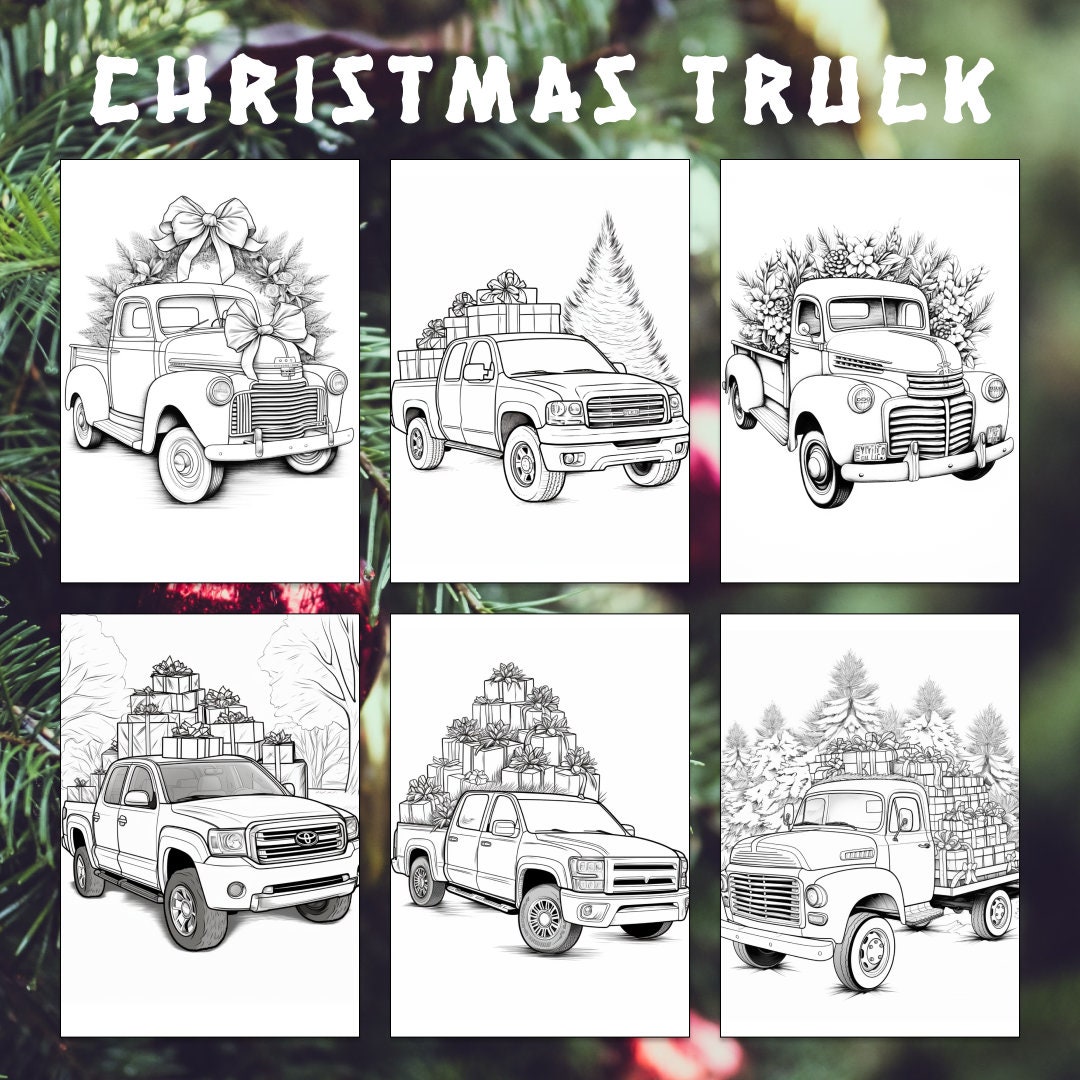 32 Christmas Truck Coloring Page, Christmas Coloring, Truck Coloring ...
