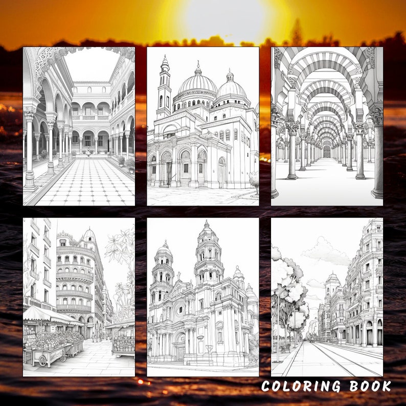 27 Spain Coloring Page, Spain Architecture Coloring, Spanish Scenes ...