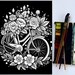 30 Floral Bicycle Coloring Page, Flower Coloring Book, Bicycle Coloring ...