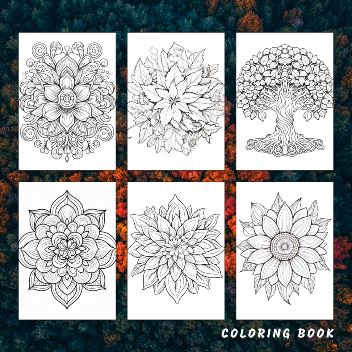 34 Autumn Mandala Coloring Page, Autumn Coloring, Coloring Book, Adults ...