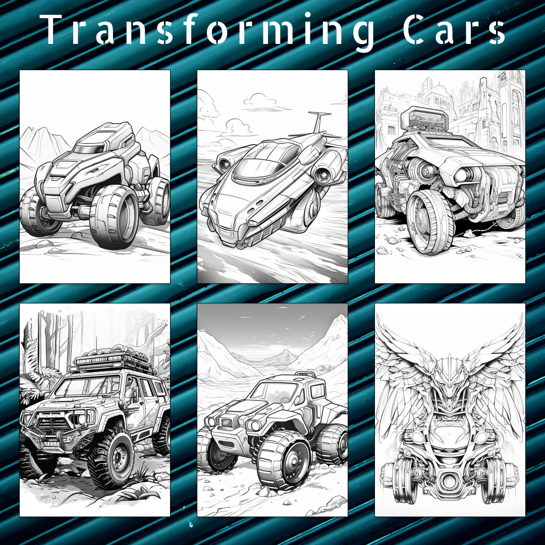 30 Car Coloring Book, Transformers Coloring Page, Transforming Cars ...