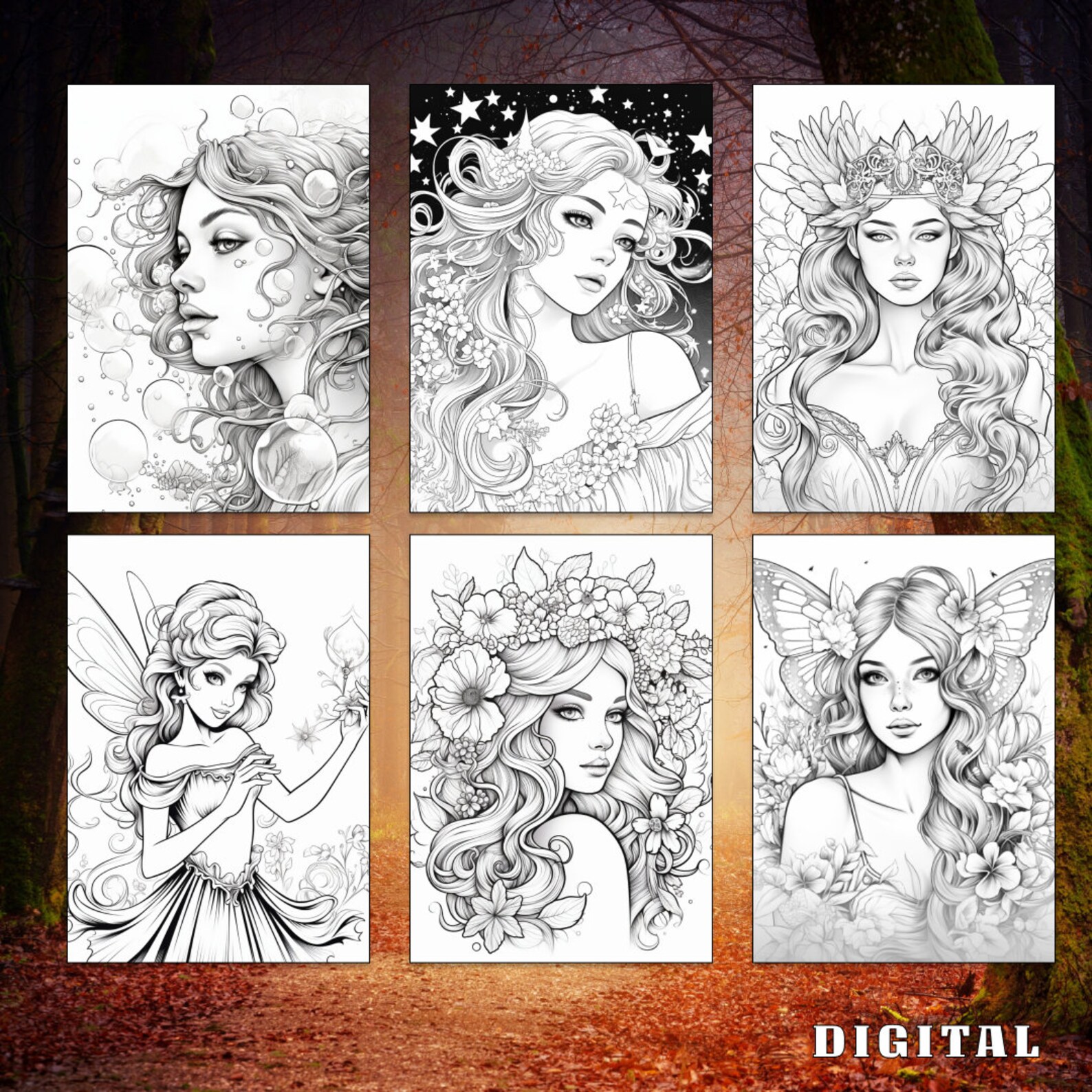 35 Fairy Coloring Book, Fairy Coloring Pages, Fantasy, Fairy Coloring ...