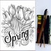 15 Tulips Coloring Page, Flowers Coloring Book, Tulips Coloring Book ...