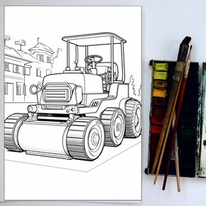 Construction Zone Coloring Book, 30 Car Coloring Pages (printable PDF ...