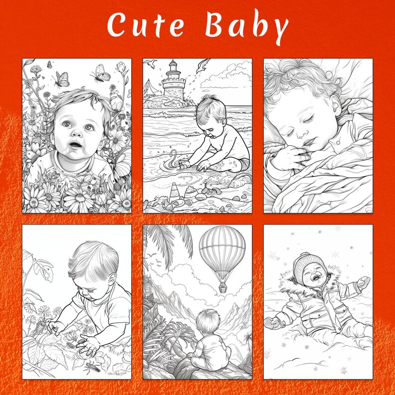 19 Cute Baby Coloring Page, Cute Baby Coloring Book, Babies Coloring ...