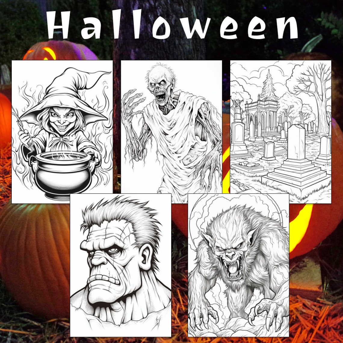 33 Halloween Coloring Page, Autumn Coloring, Magic Coloring Book ...