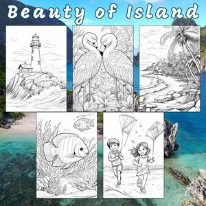 30 Beauty of Island Coloring Page, Island Coloring, Nature Coloring ...