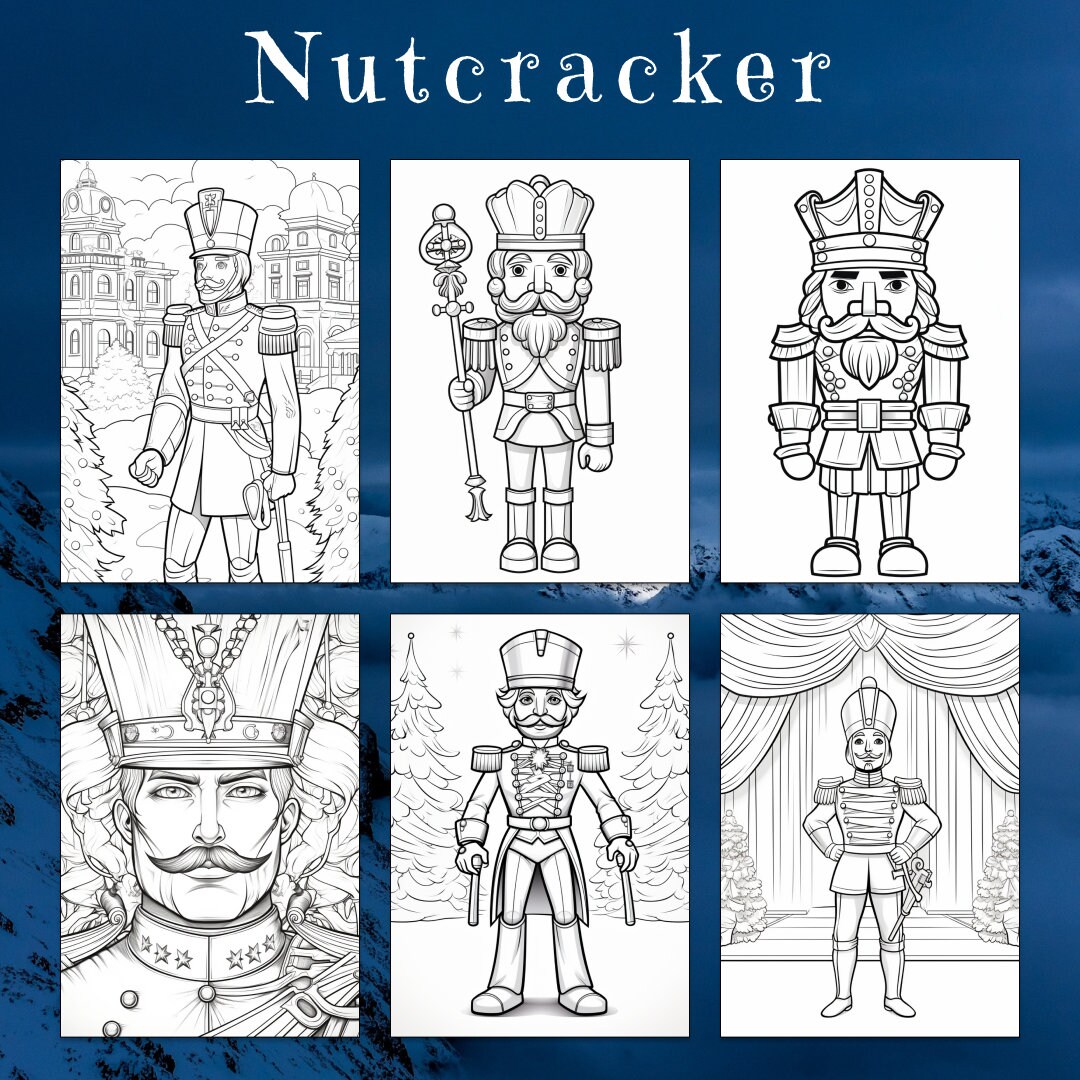 31 Nutcracker Coloring Page, Winter Coloring, Christmas Coloring Book ...