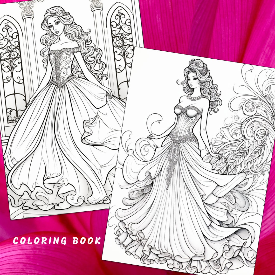 30 Princess Coloring Page, Princess Coloring Book, Fantasy Coloring ...