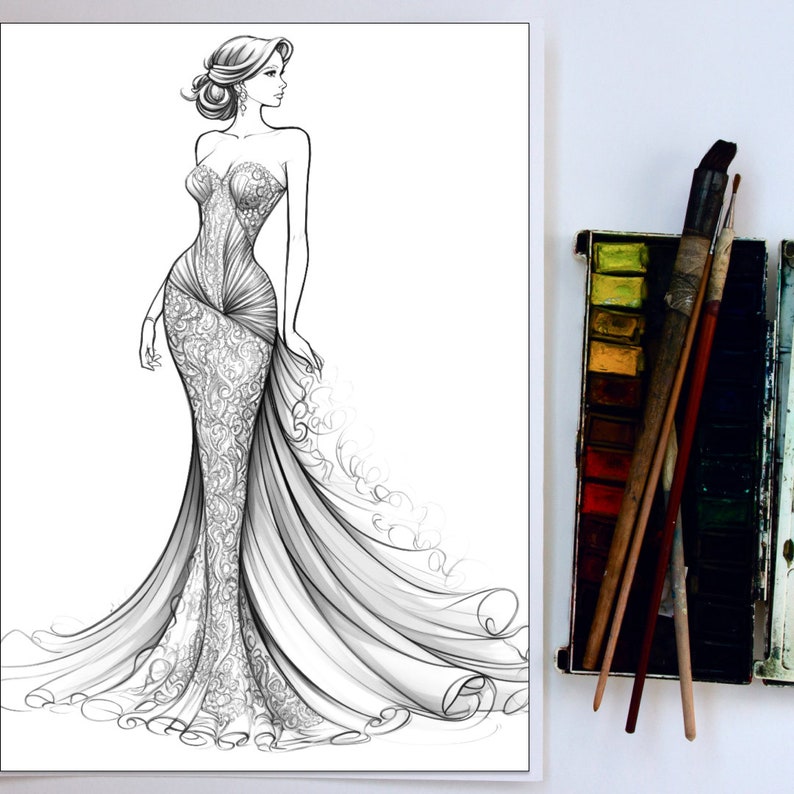 27 Fashion Lady Coloring Page, Lady Coloring Book, High Fashion Lady ...