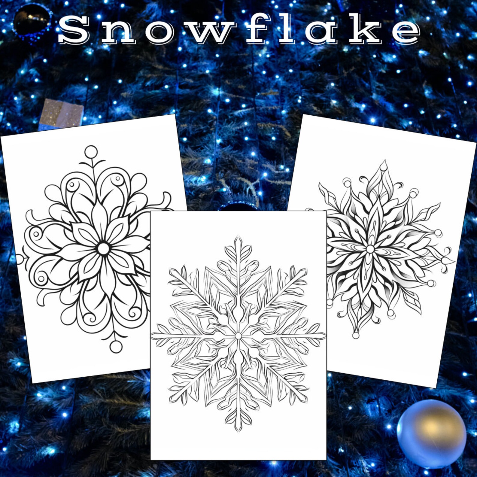 28 Snowflake Coloring Page, Fantasy Coloring, Winter Coloring Book ...