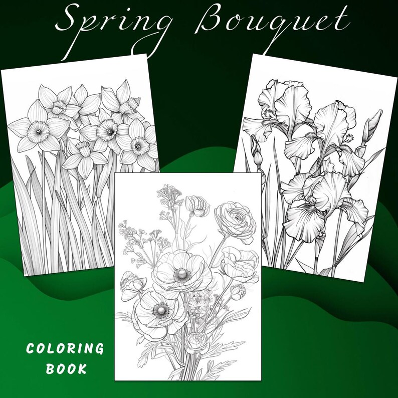 26 Spring Bouquets Coloring Page, Flowers Coloring, Spring Coloring ...