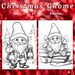 24 Christmas Gnome Coloring Page, Cute Gnome Coloring, Gnomes Coloring ...