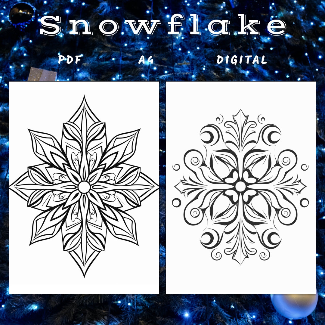 28 Snowflake Coloring Page, Fantasy Coloring, Winter Coloring Book ...