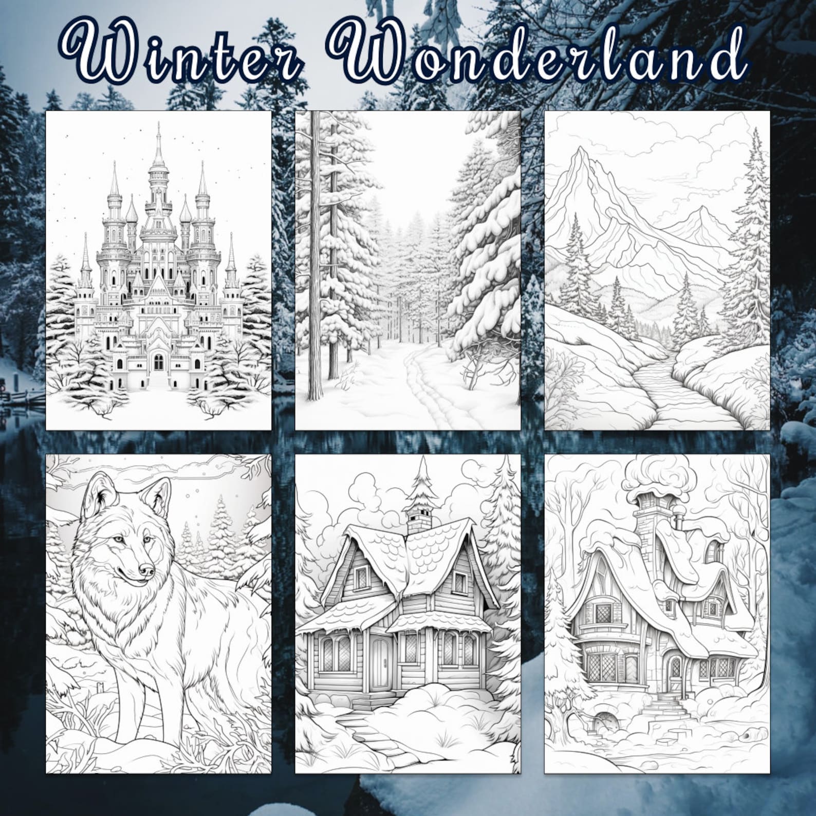 28 Winter Wonderland Coloring Page, Fantasy Coloring, Winter Coloring ...
