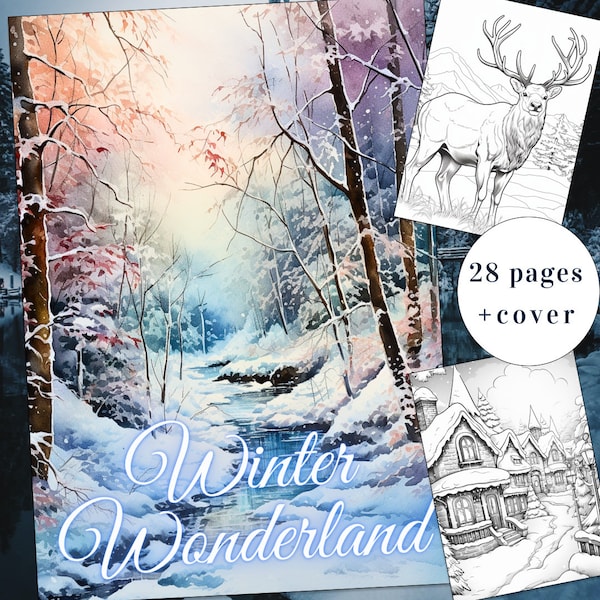 Winter Wonderland Coloring Page - Etsy