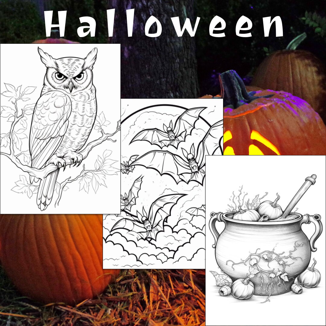 33 Halloween Coloring Page, Autumn Coloring, Magic Coloring Book ...
