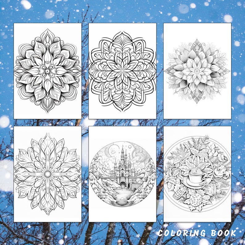 33 Winter Mandala Coloring Page, Winter Coloring, Christmas Coloring ...