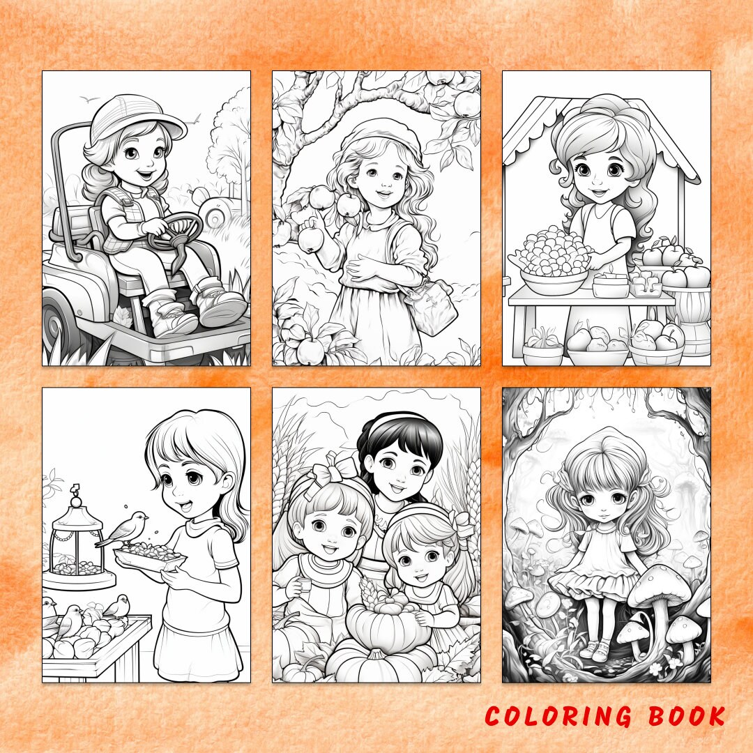 26 Autumn Girl Coloring Page, Cute Girl Coloring, Autumn Coloring ...