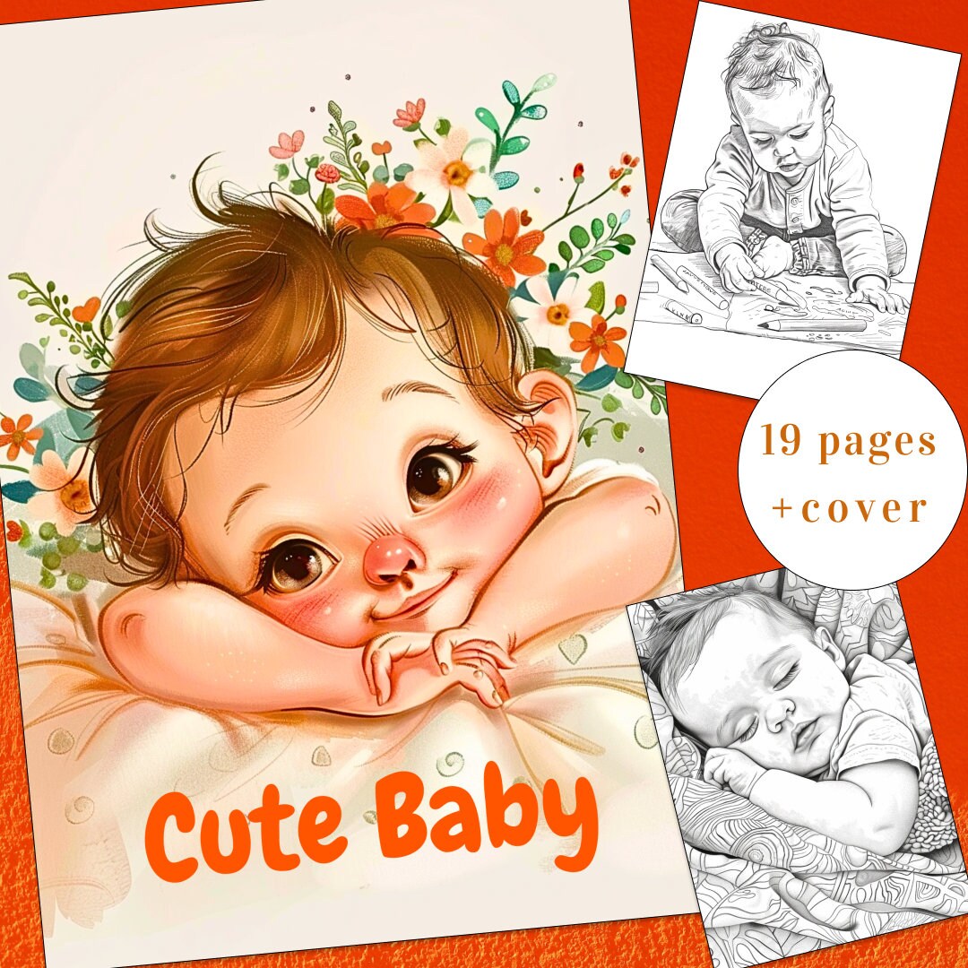19 Cute Baby Coloring Page, Cute Baby Coloring Book, Babies Coloring ...