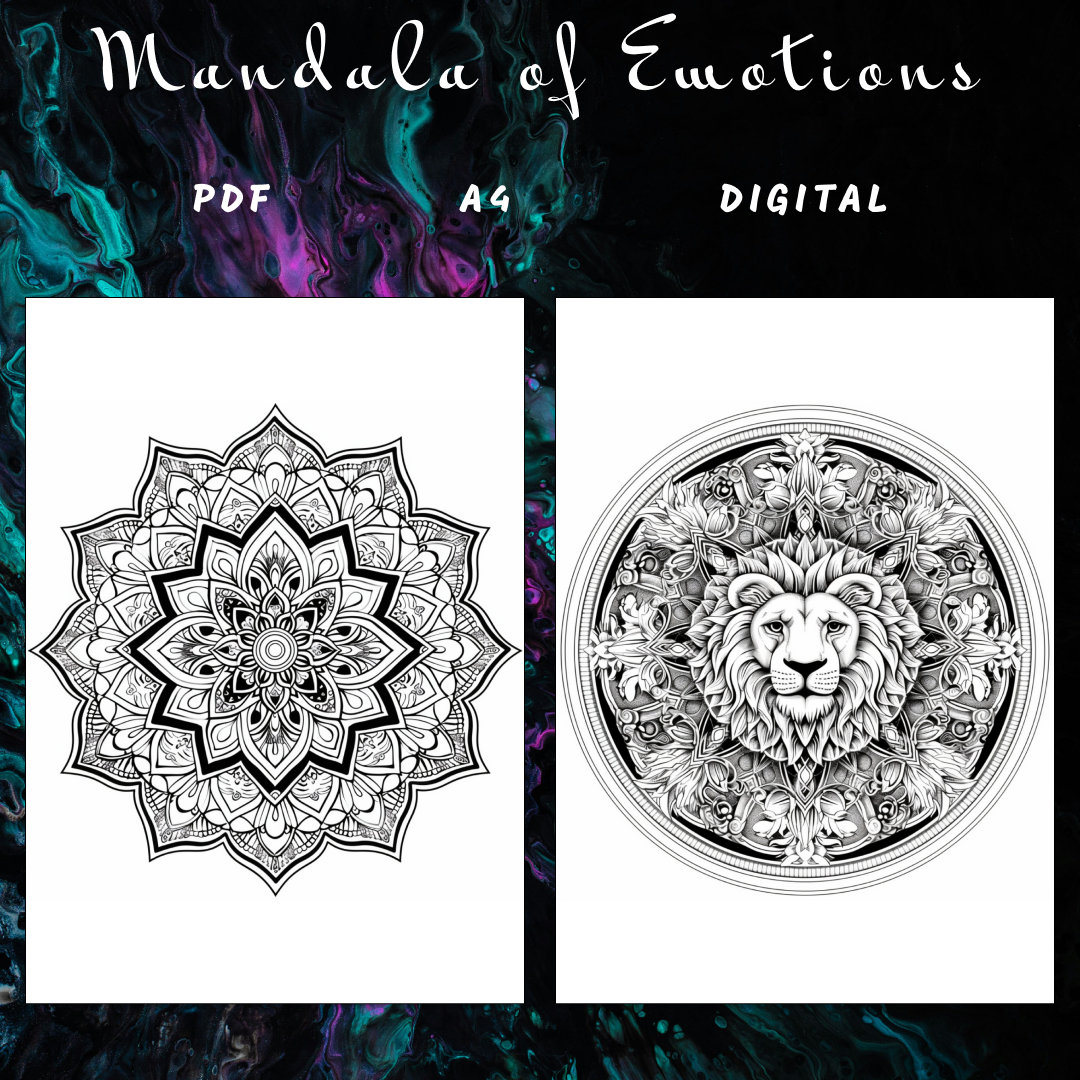 33 Mandala of Emotions Coloring Page, Mandala Coloring Book, Emotion ...
