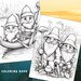 30 Gnome Coloring Book, Gnome Coloring Pages, Fantasy, Coloring Gnome ...