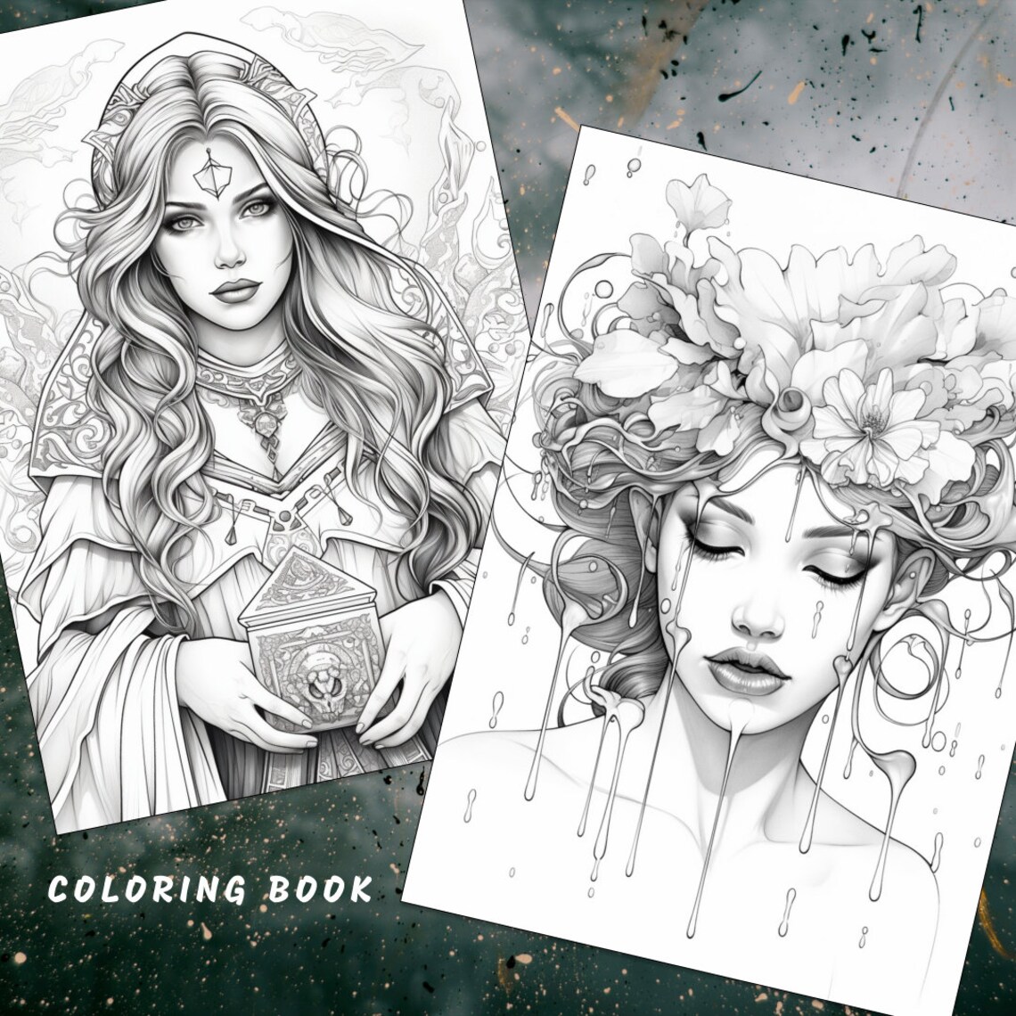 32 Lady Coloring Page, Lady Coloring Book, Fantasy Lady Coloring Book ...