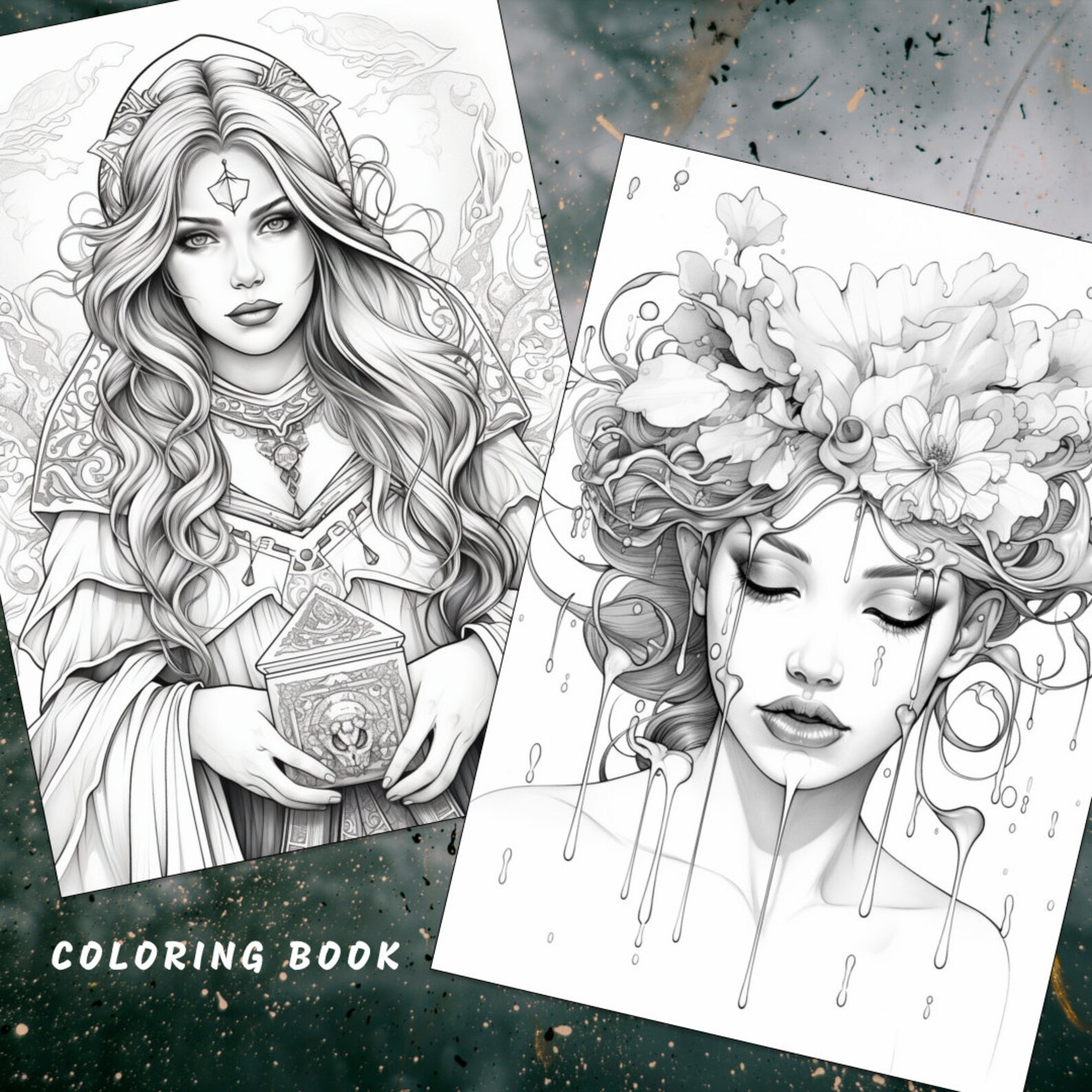 32 Lady Coloring Page, Lady Coloring Book, Fantasy Lady Coloring Book ...