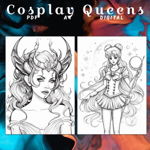 30 Lady Coloring Page, Cosplay Coloring Book, Superheroes Coloring Book ...