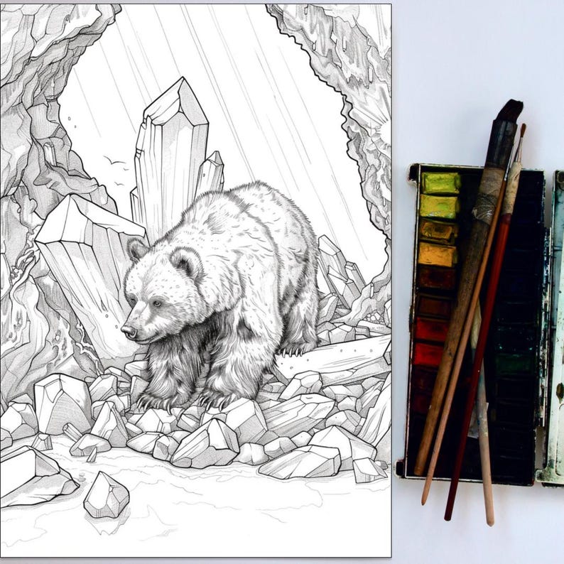 25 Spring Bear Coloring Page, Cute Bear Coloring Book, Bear Coloring ...