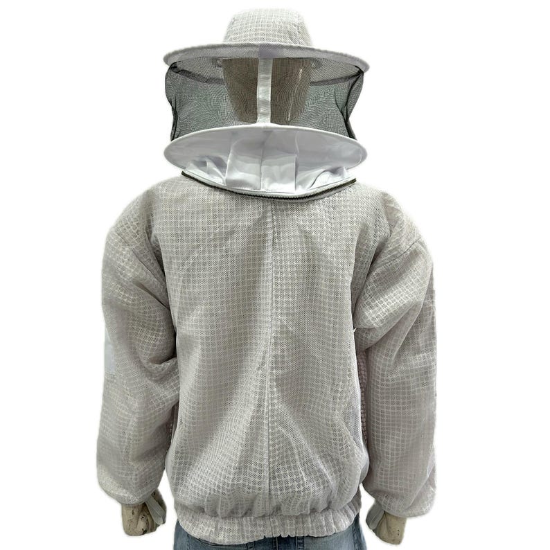 Ventilated Bee Jacket Round Veil Beekeepers Three Layer Beekeeping Jacket Sting Proof (pair of ...