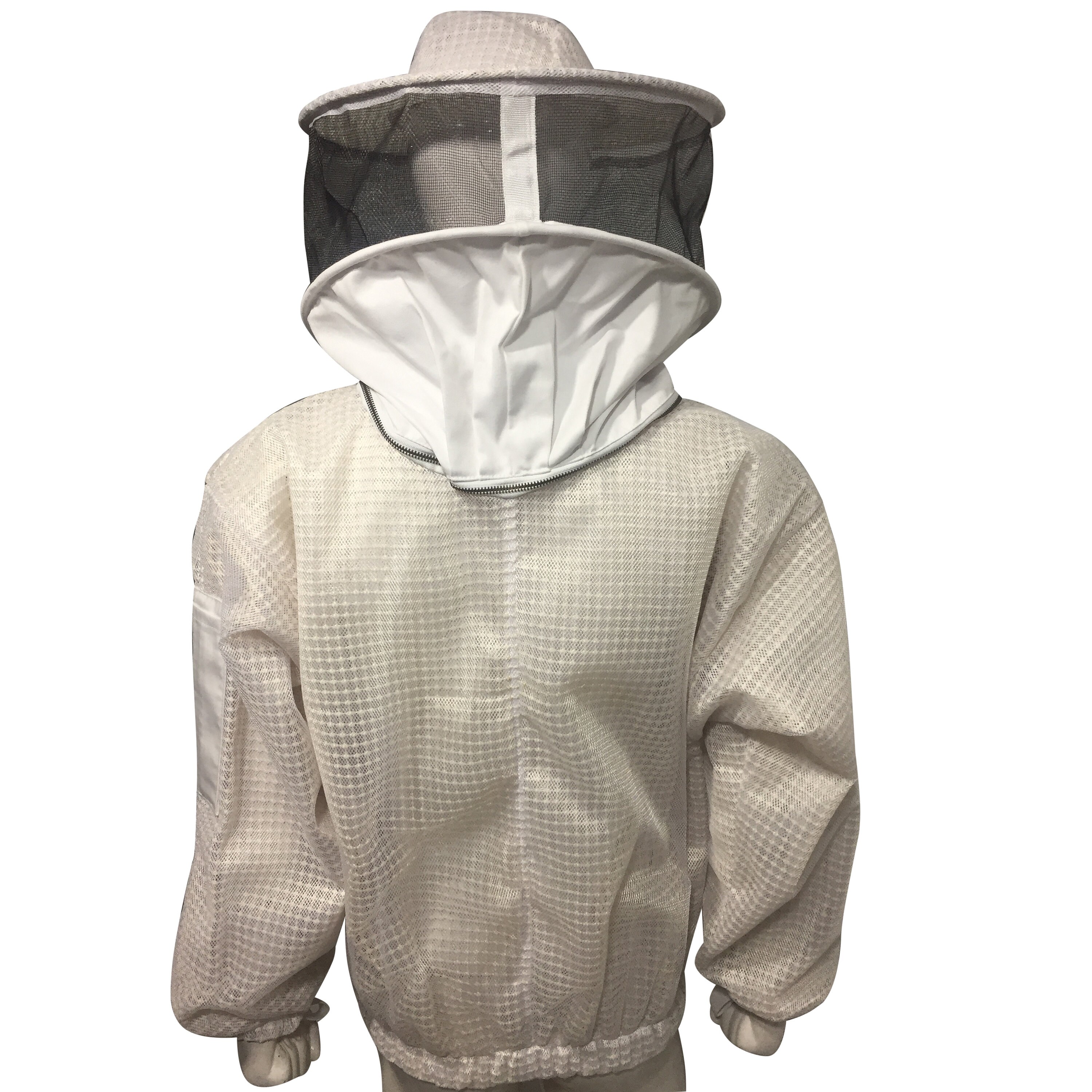 Ventilated Bee Jacket Round Veil Beekeepers Three Layer Beekeeping ...