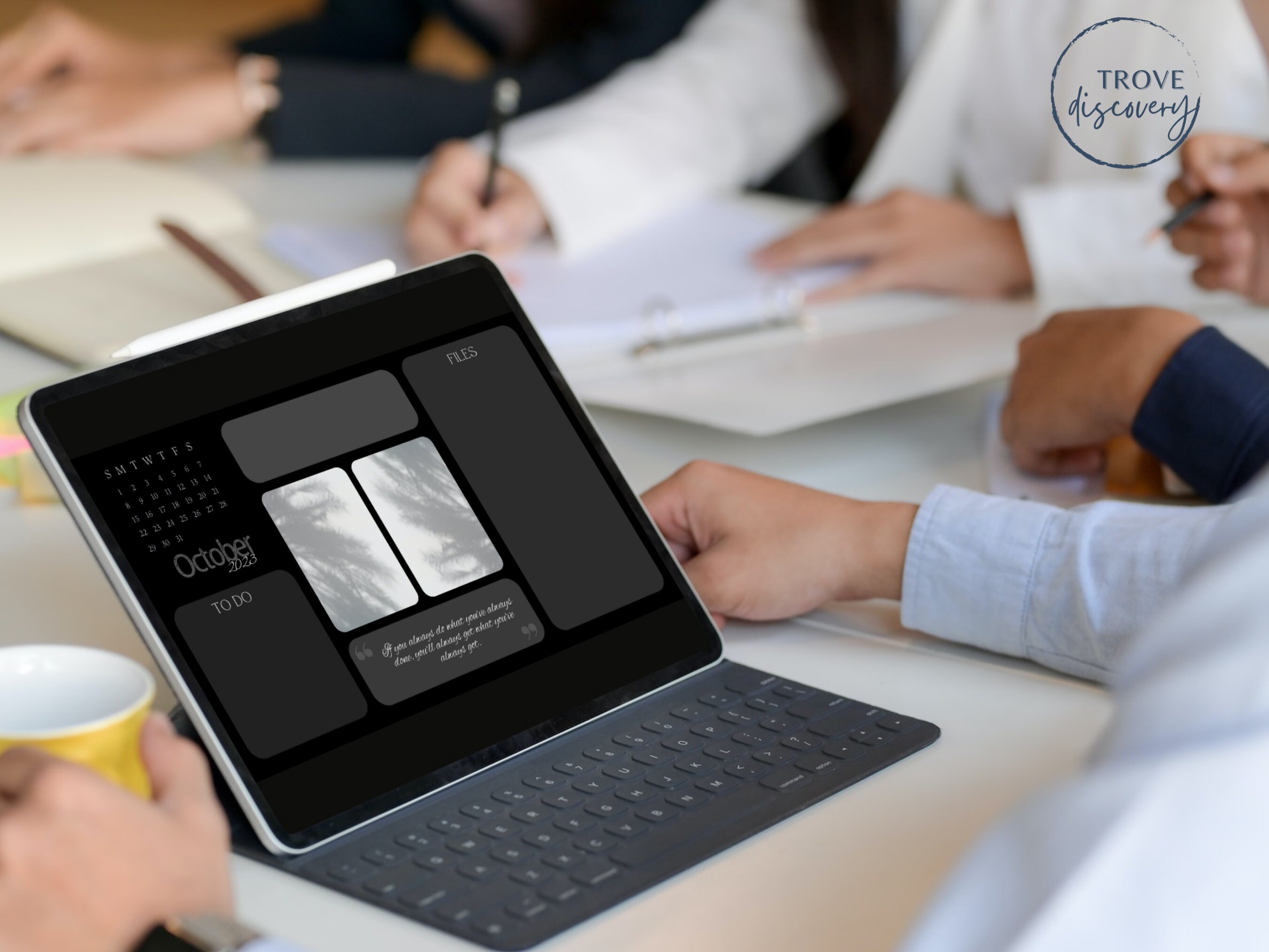 Desktop Organizer | 2023-2024 Dark Minimalist Monthly Calendar ...